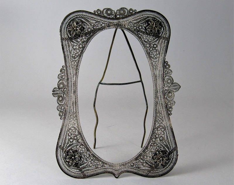 Antique Ottoman Turkish Photograph Frame Silver Filigree - Etsy