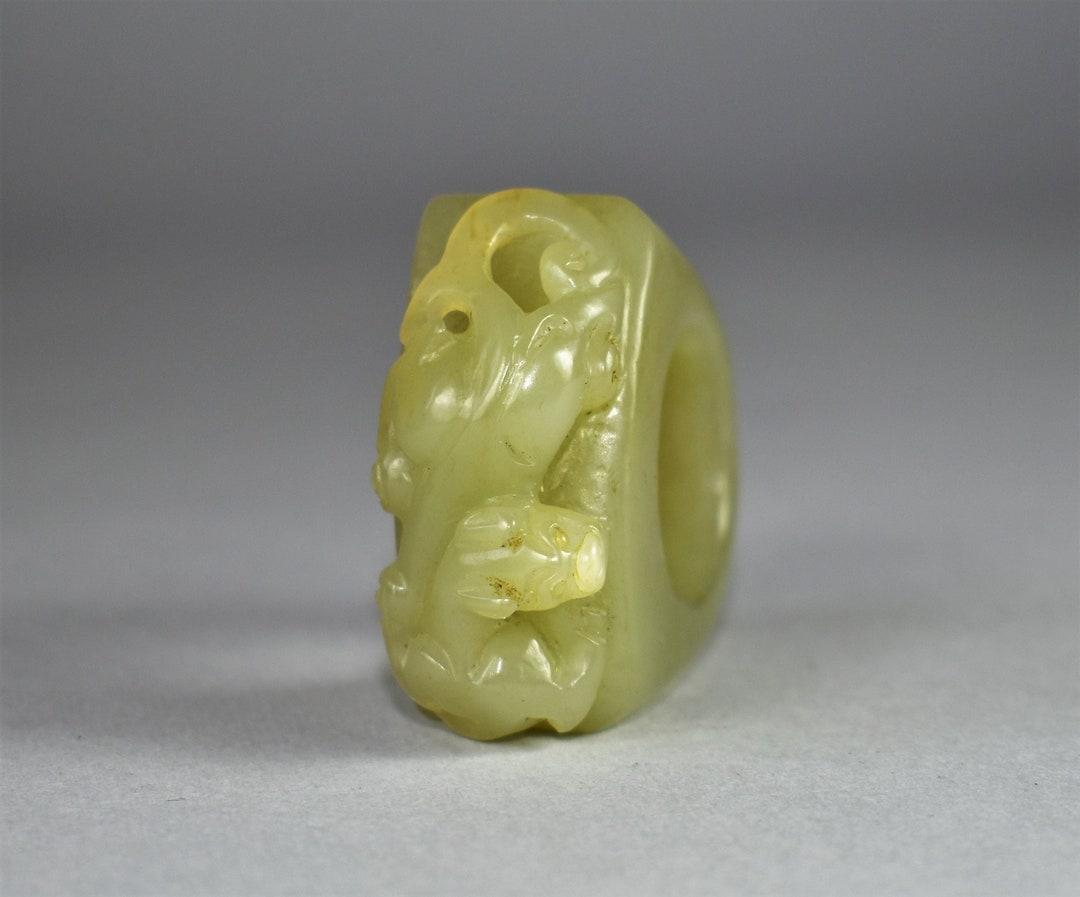 Antique Massive Jade Ring - Traditional Chinese Archer Jade Ring ...