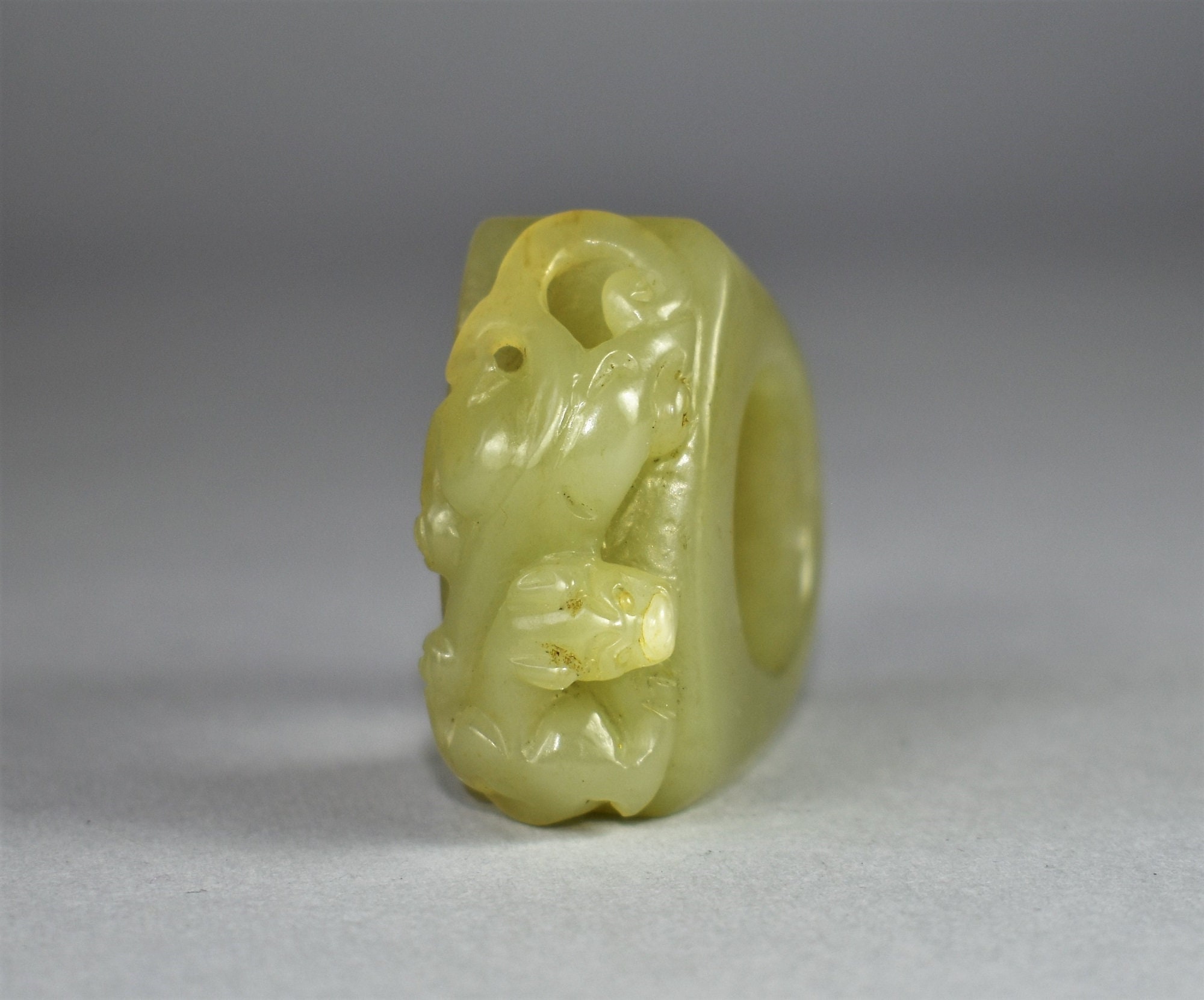 Antique Massive Jade Ring Traditional Chinese Archer Jade - Etsy