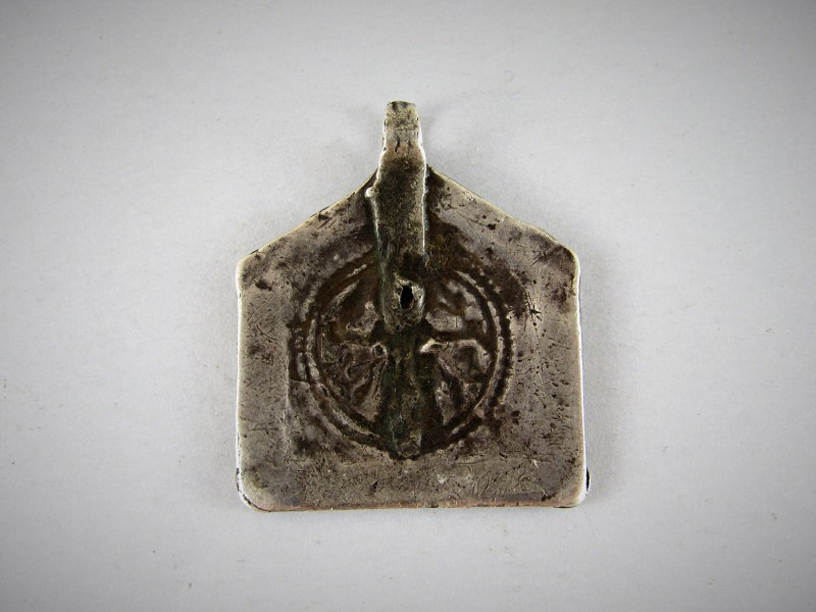 Antique Indian Silver Pendant - Patina Silver - India - Shiva Consort ...