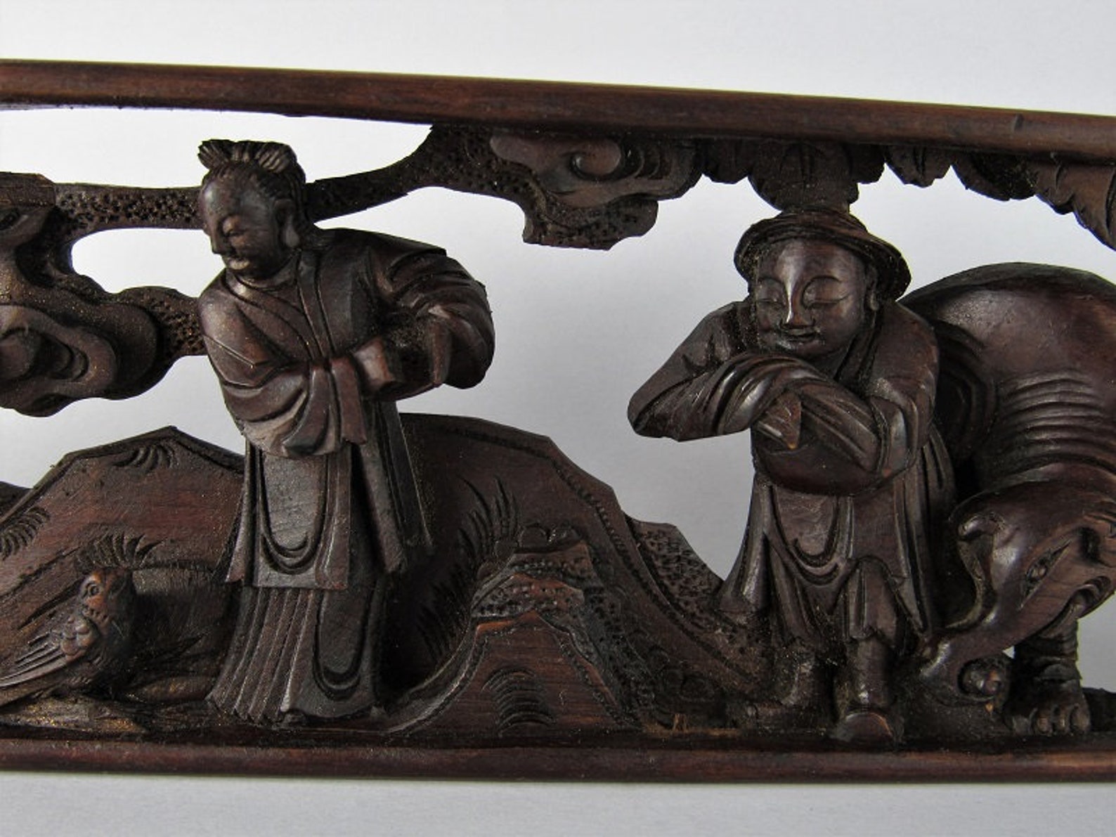 Antique Chinese Wooden Panel - Etsy