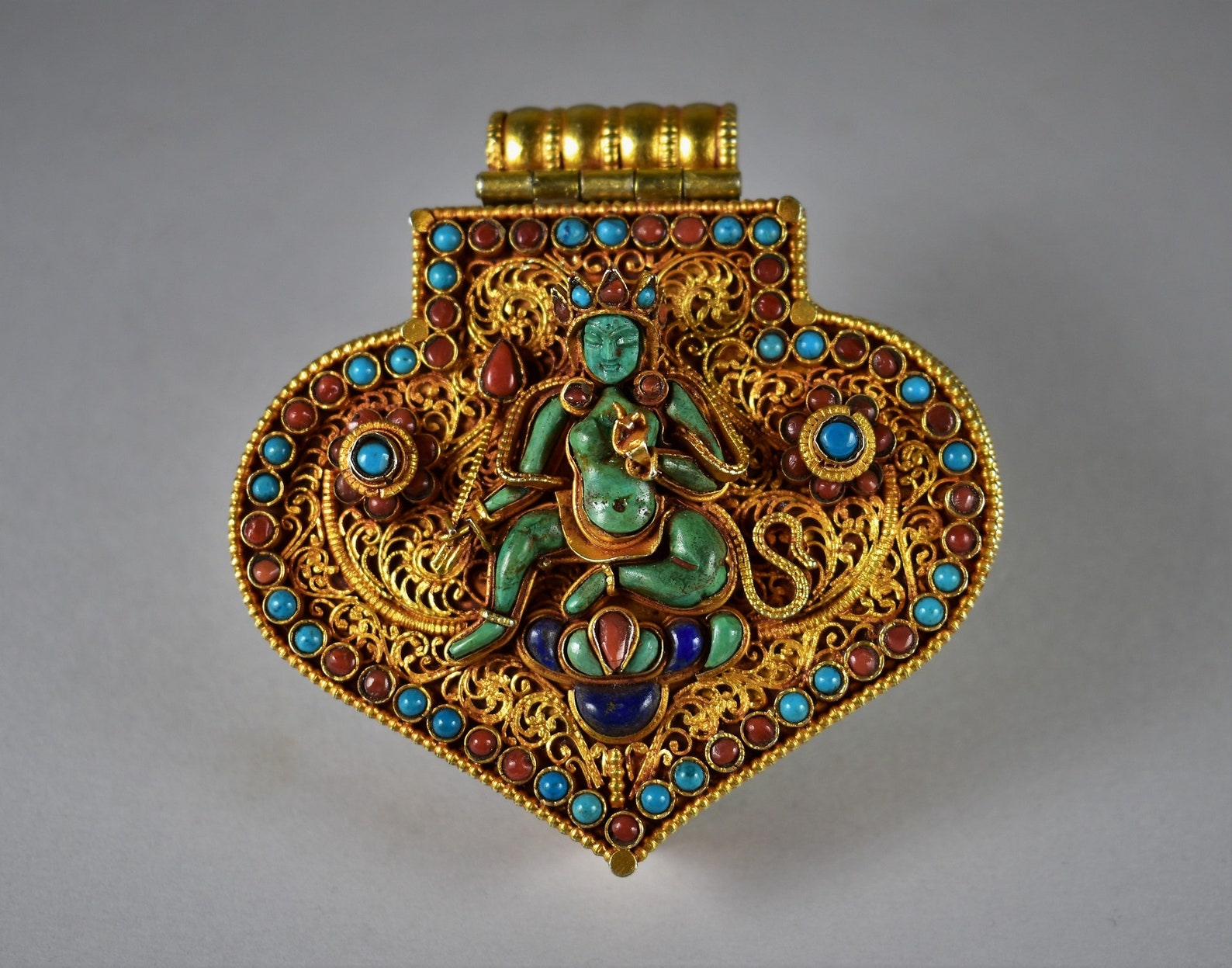 Large Buddhist Ghau With Semi Precious Stones | Etsy