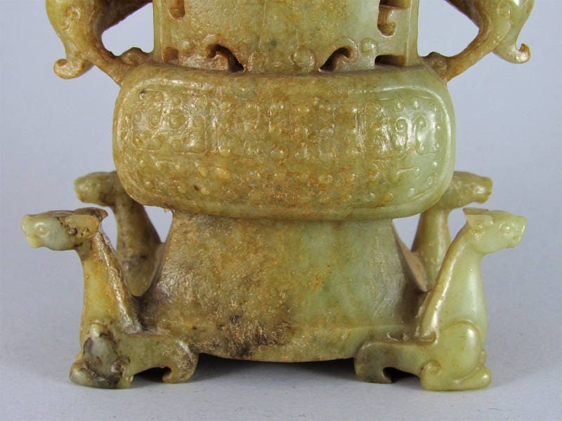 Antique Carved Jade Sculpture - Etsy