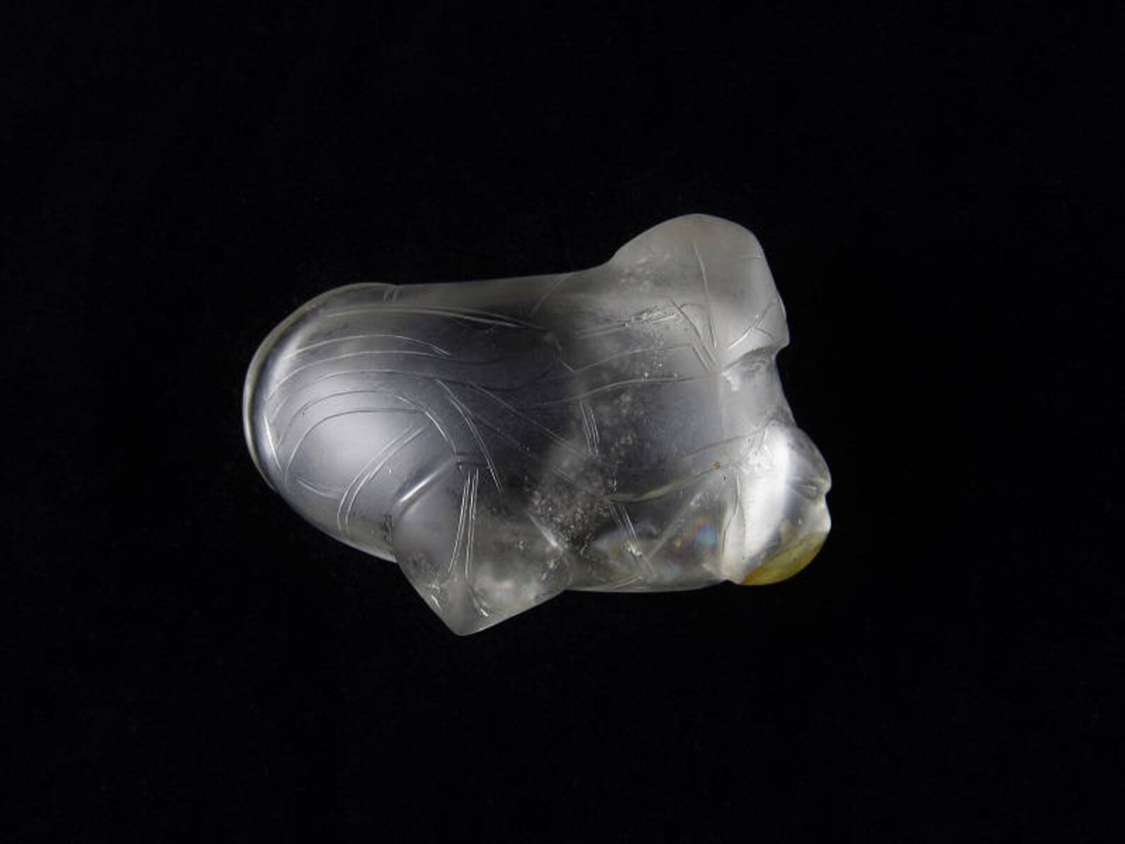 Engraved Crystal Inkwell Chinese Inkwell Quartz Sculpture | Etsy