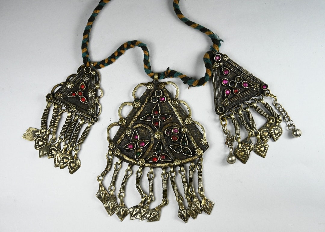 Antique Authentic Kuchi Necklace - Multi Pendant Necklace - Etsy