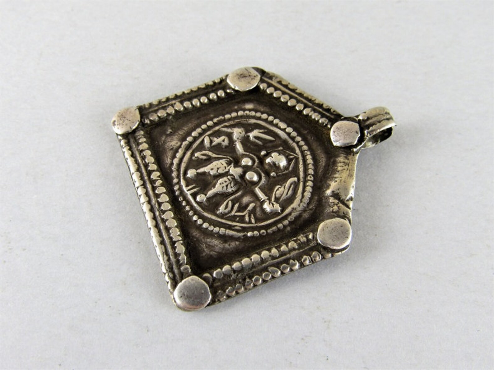 Antique Indian Silver Pendant - Patina Silver - India - Shiva Consort ...