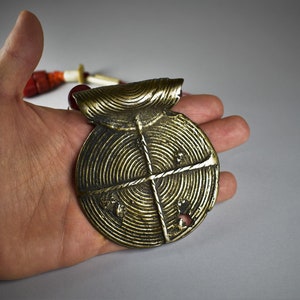 Antique Traditional Naga Glass Paste Beads and Bronze Pendants Necklace ...