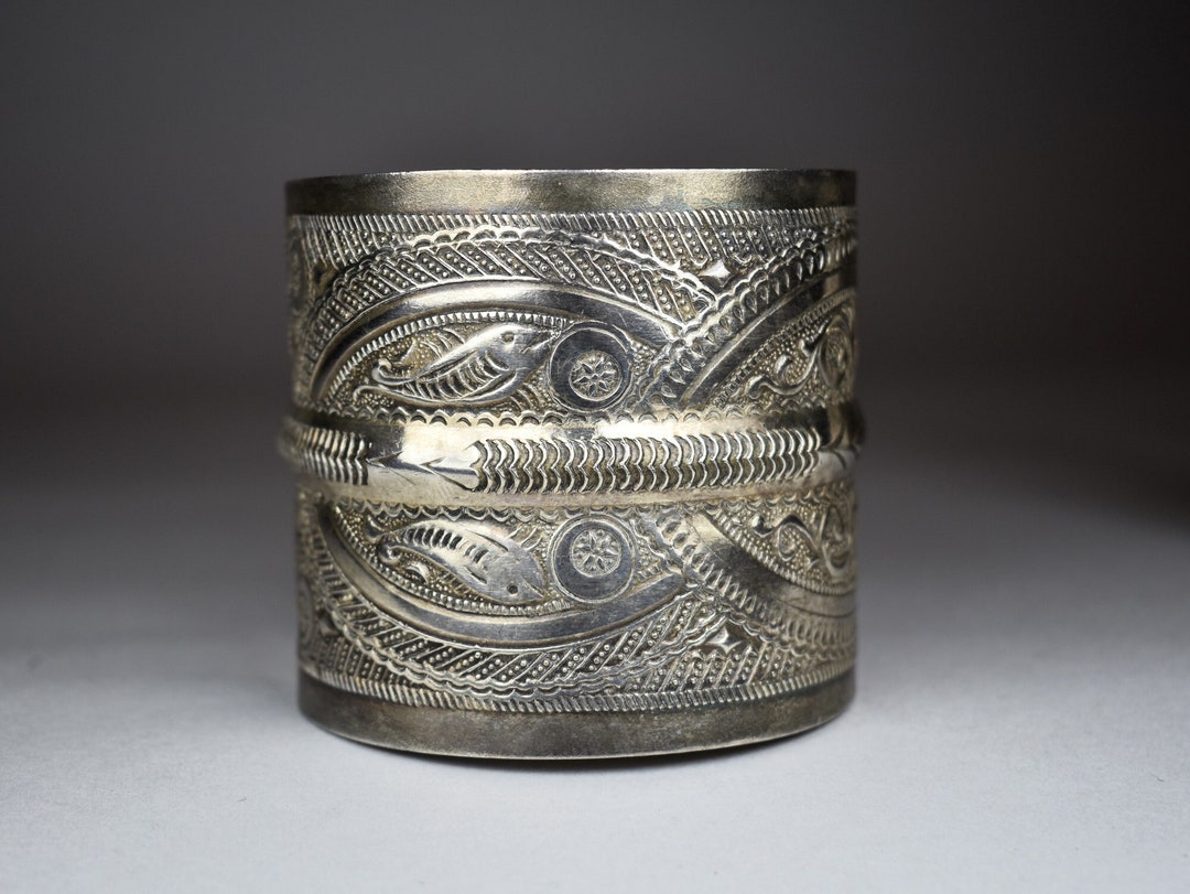 Antique Libyan Silver Cuff Bangle - Etsy