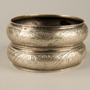Pair of Antique Engraved Silver Bangles - Etsy