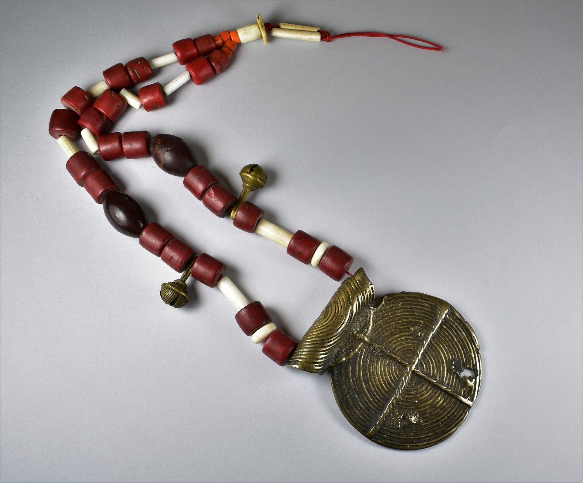 Antique Traditional Naga Glass Paste Beads and Bronze Pendants - Etsy