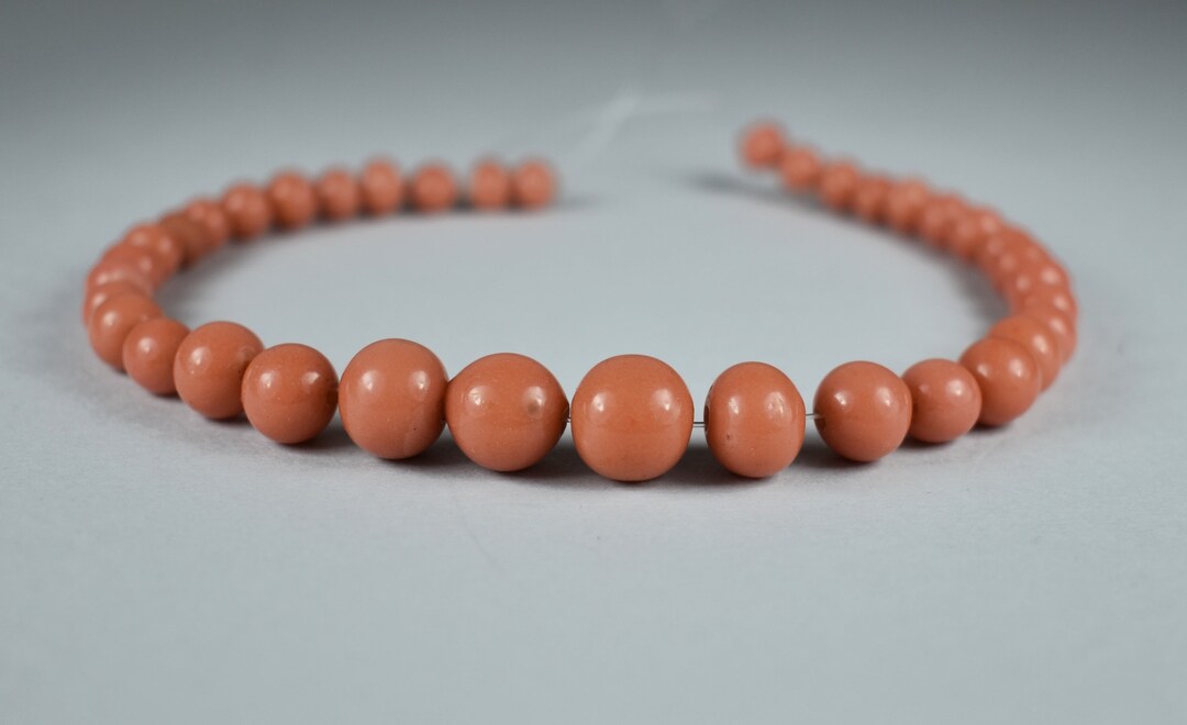 String of Pink Coral Beads - Etsy