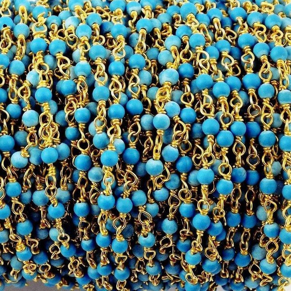 3mm Turquoise Rosary Chain - Etsy