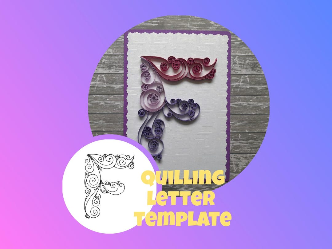 Digital Quilling Pattern for Custom Monogram, Instant Download, Craft ...