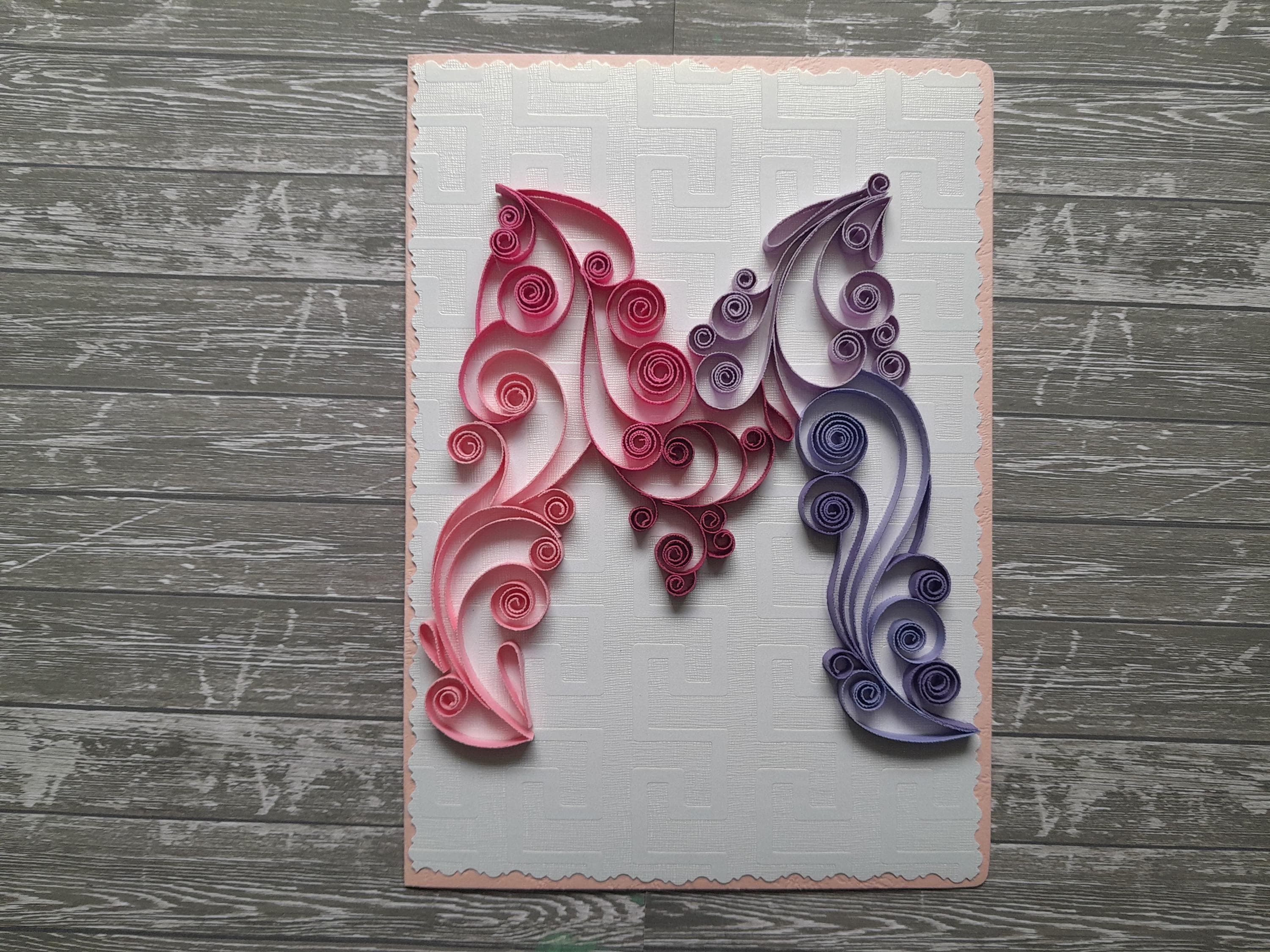 Quilling Art Letter Template - Print at Home Instantly - Digital Letter ...