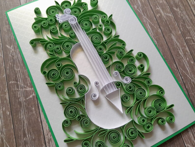 Teacher Appreciation, Retirement Card, Violin Gift Card, Quilling Cards ...