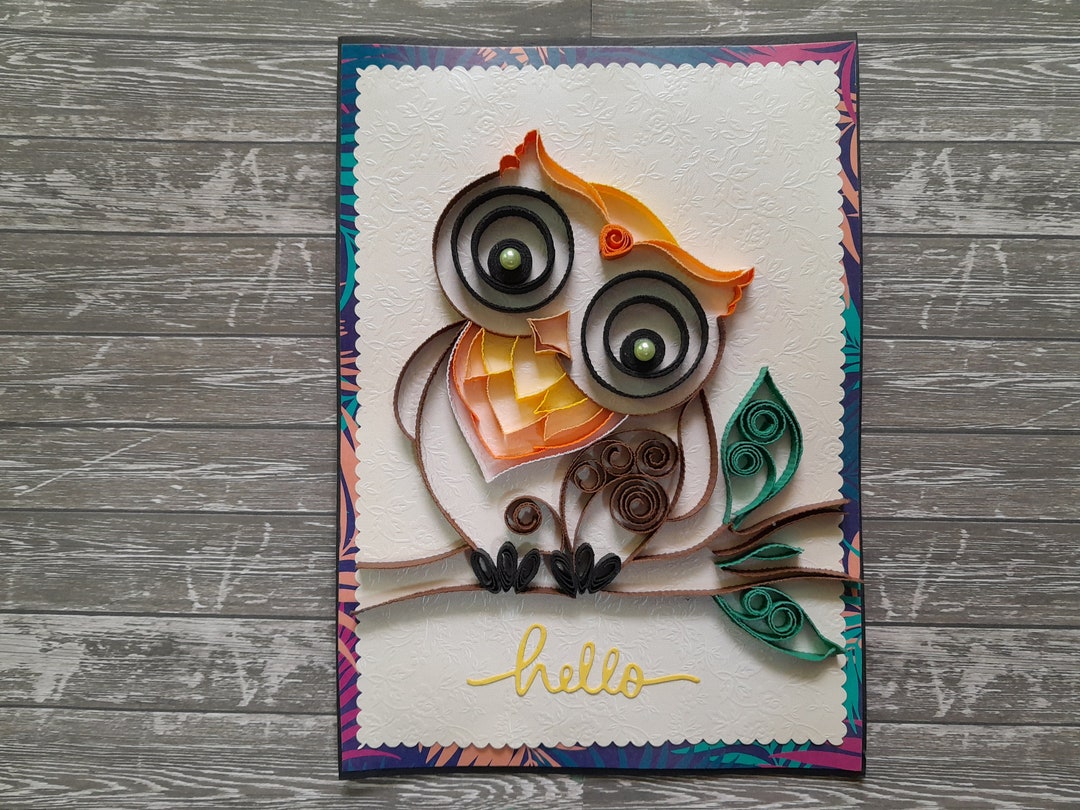 Retirement Card, Funny Graduation Card, Owl Pop up Card, Quilling Art, Thank You Teacher ...