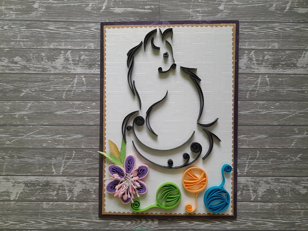 Rainbow Bridge Cat Memorial Quilling Art Sentimental Keepsake Quilled ...