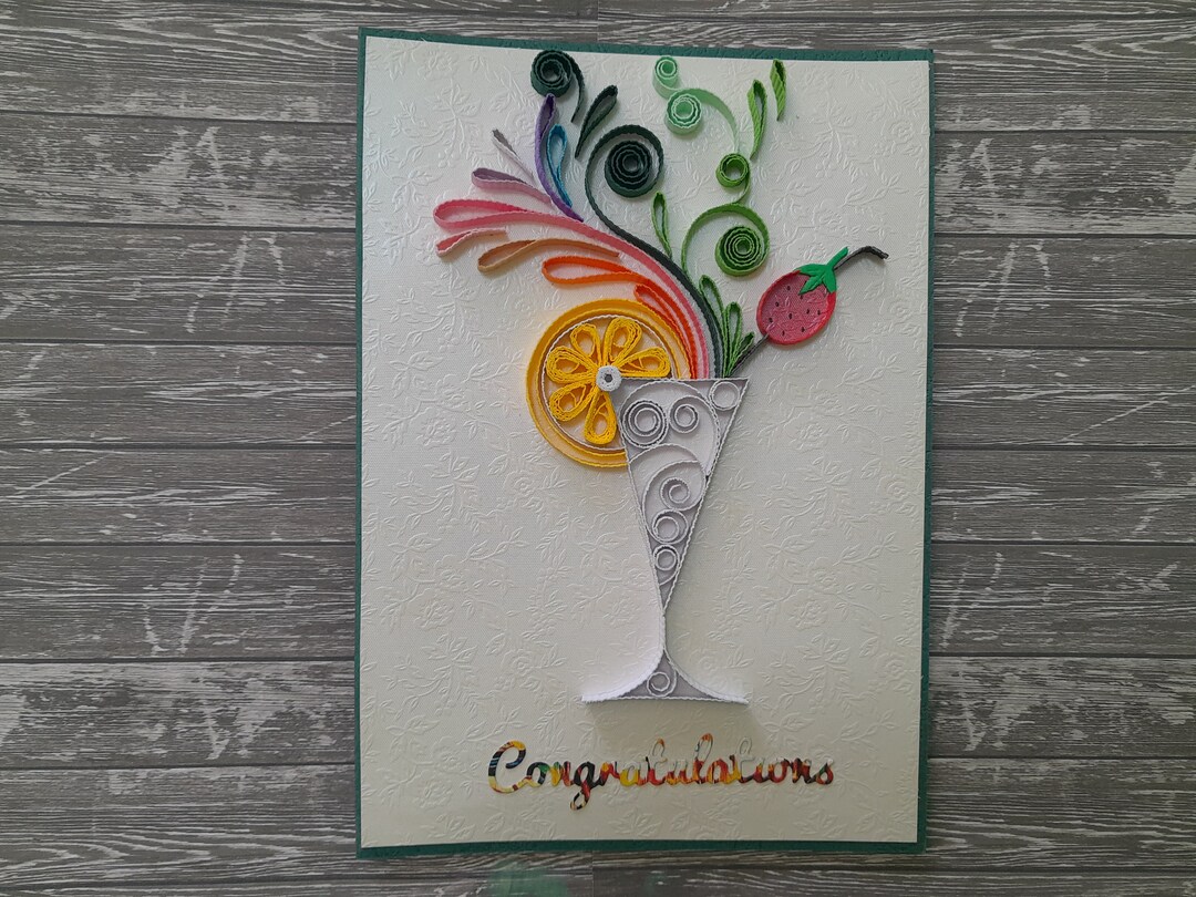 Quilling Celebration of Life Card Custom Happy Anniversary & Retirement ...