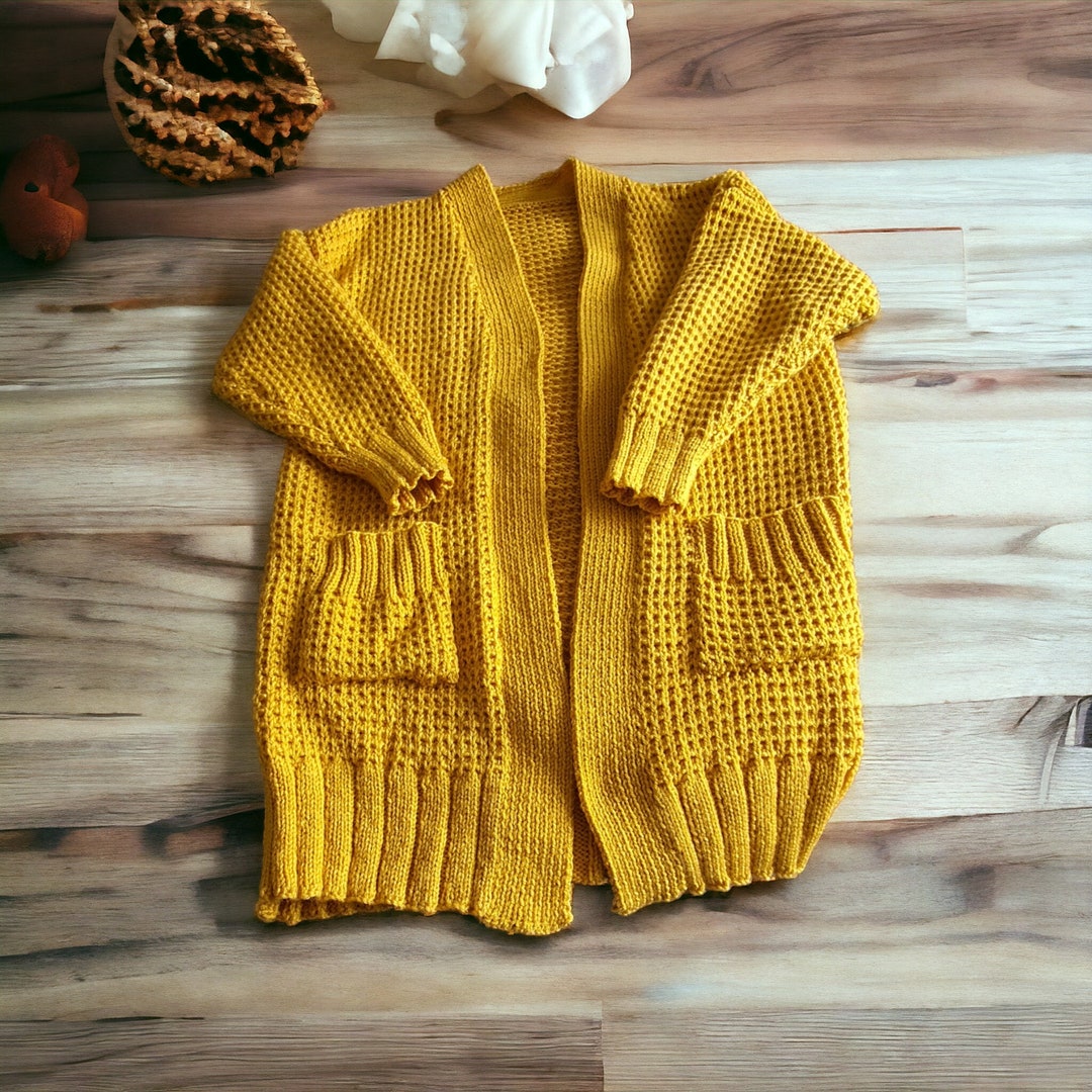 Hand Knitted Chunky Long Cardigan - Etsy