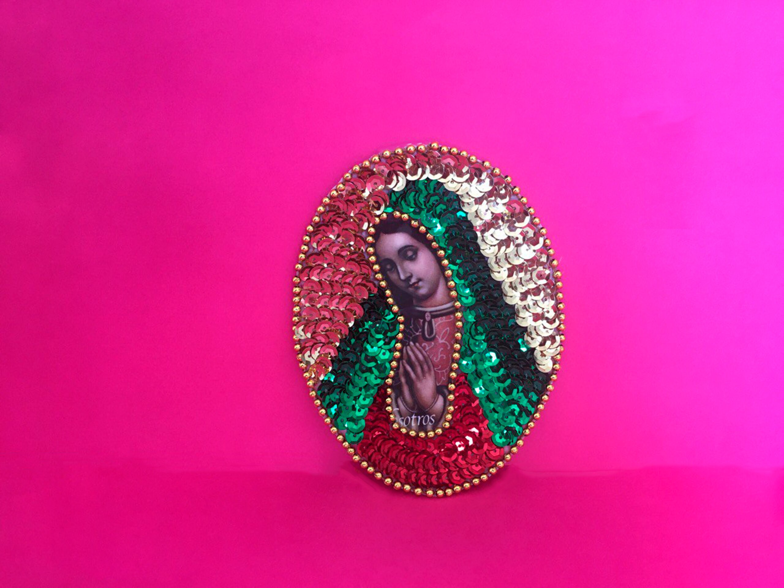 Virgin Mary Religious Patch Virgen De Guadalupe Sequin - Etsy
