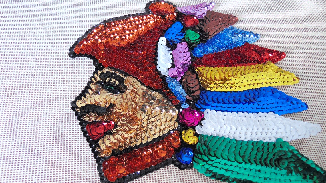 Mexican Aztec Warrior Patch Indian Headdress Native American | Etsy