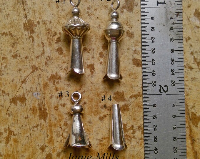 Turquoise & Sterling Silver Mini Squash Blossom Set - Phil Garcia - Etsy