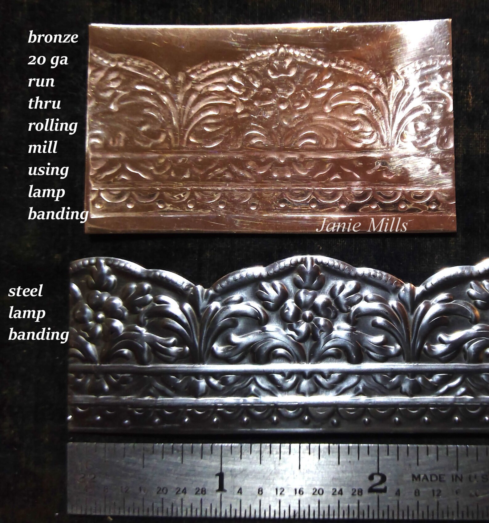 Lamp Banding Unfinished Steel 1 1/8 Scalloped Floral - Etsy