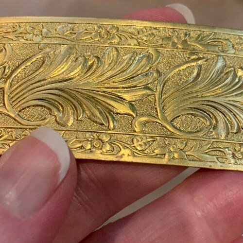Lamp Banding Brass 1 1/4 Pierced Floral Leaves Texture - Etsy