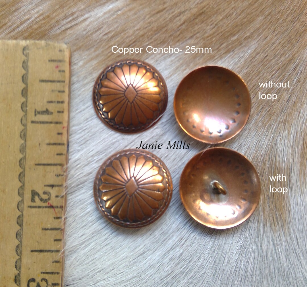 Copper Concho With or Without Loop 25mm - Etsy