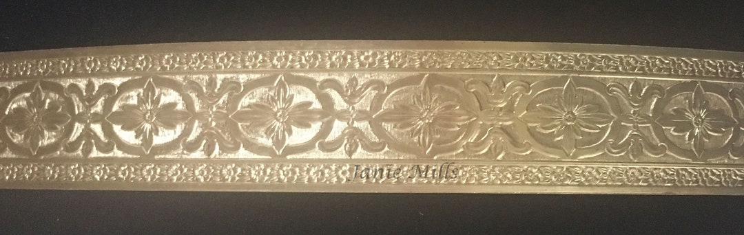 Lamp Banding Brass 1" Circled Flowers Metal Craft Texture for Rolling ...