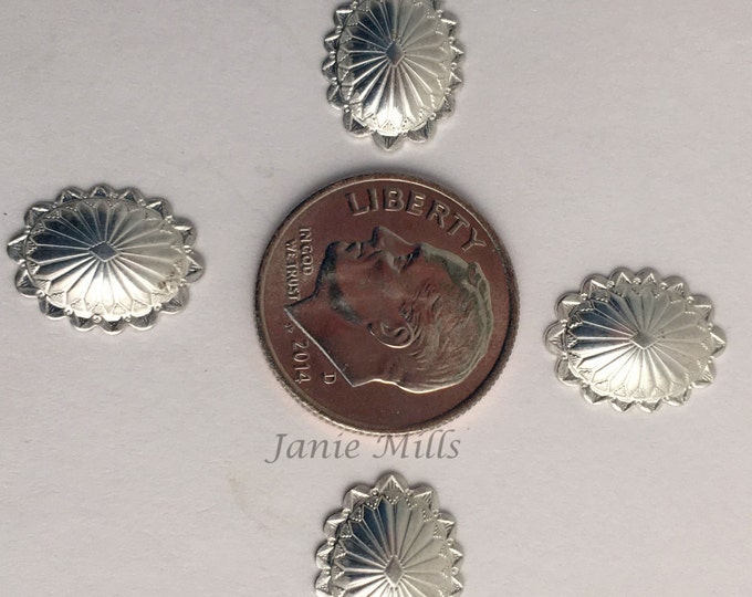 Sterling Concho 10mm X 13mm Oval Domed Pkg of 2 - Etsy