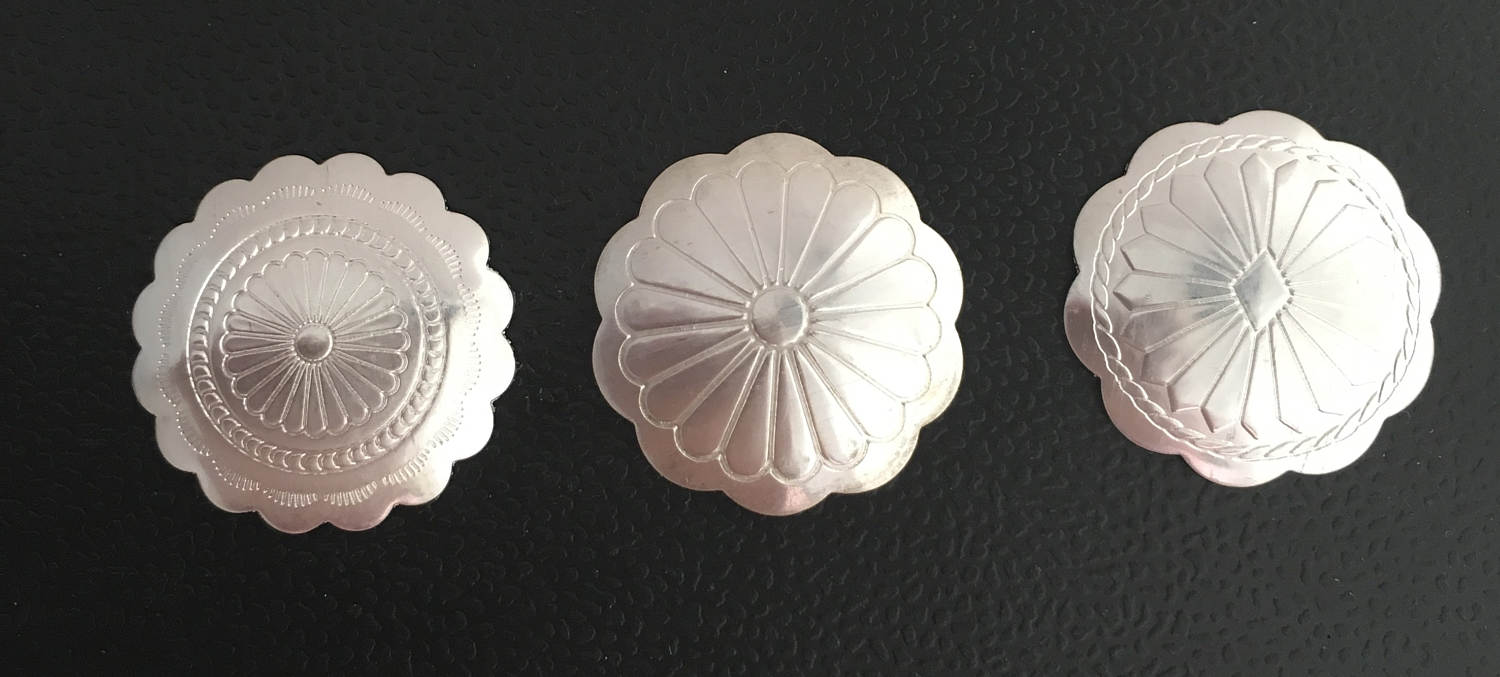 Sterling Concho Round Stamped Scalloped 20mm - Etsy