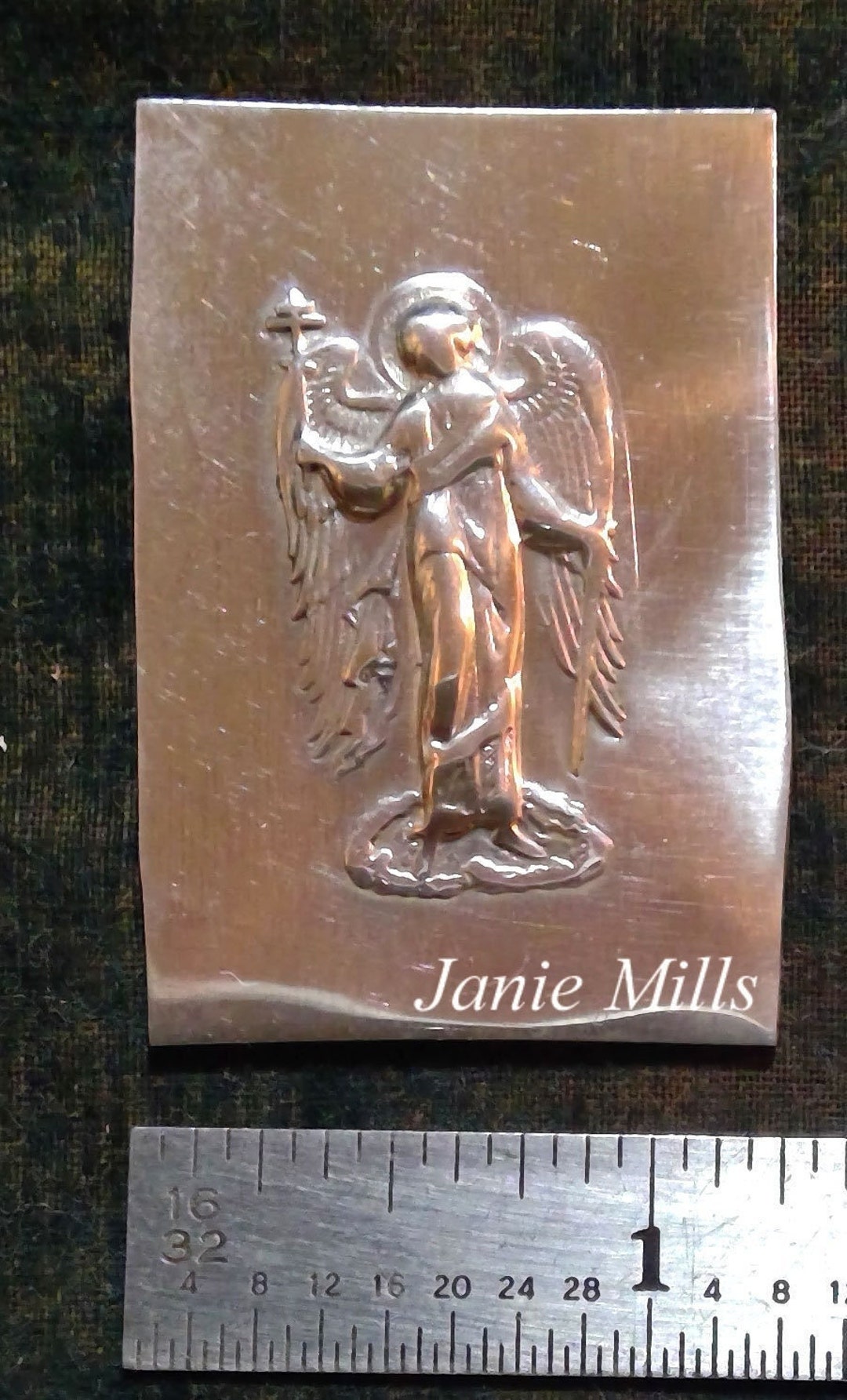 St Michael Stamping 1.5x1.75 Inch Sheet of Sterling Silver, Copper or ...