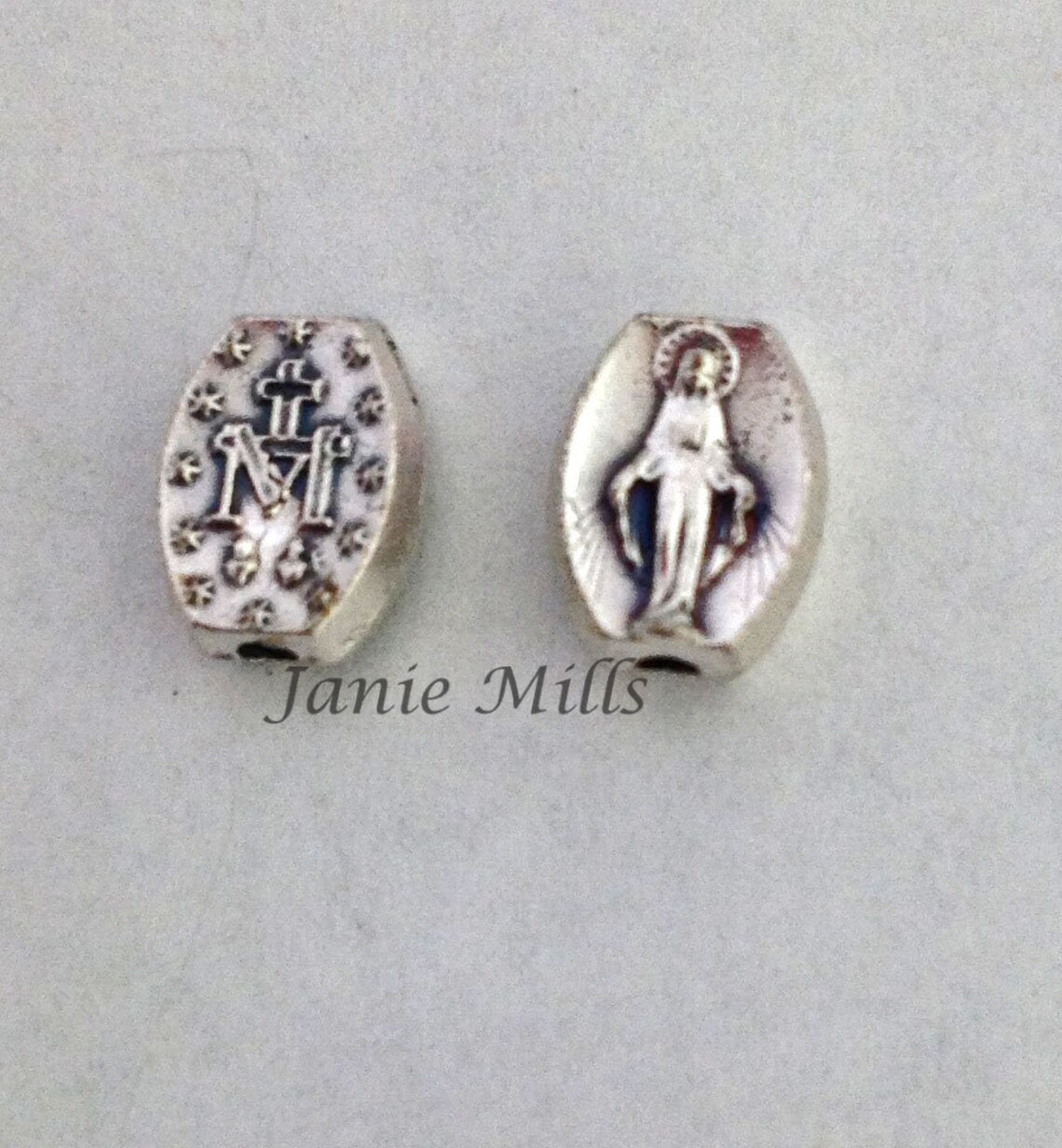 Rosary Bead With Madonna Pewter 6 in Package - Etsy