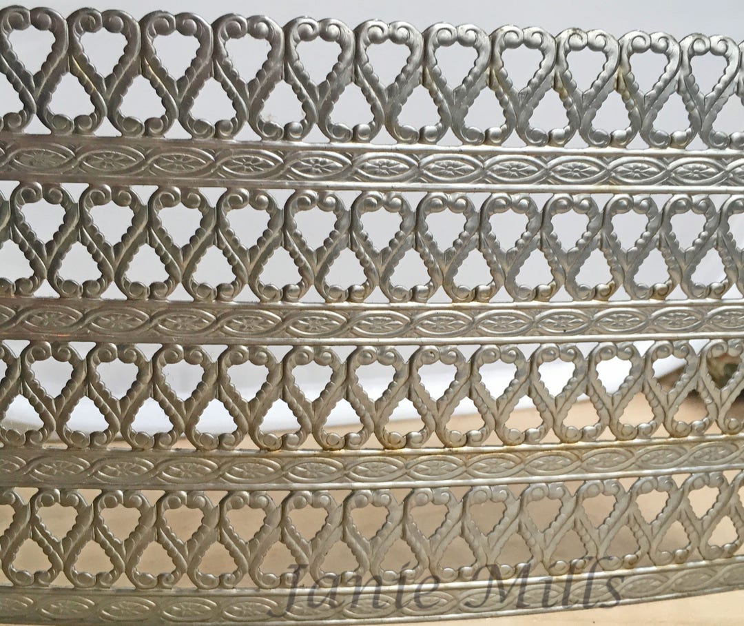 Lamp Banding Unfinished Steel 5 3/4" Wide Pierced Metal Craft Texture ...