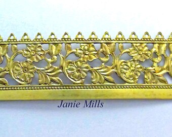 Lamp Banding Unfinished Steel 2.75 Inch Pierced Metal Craft Flowers ...