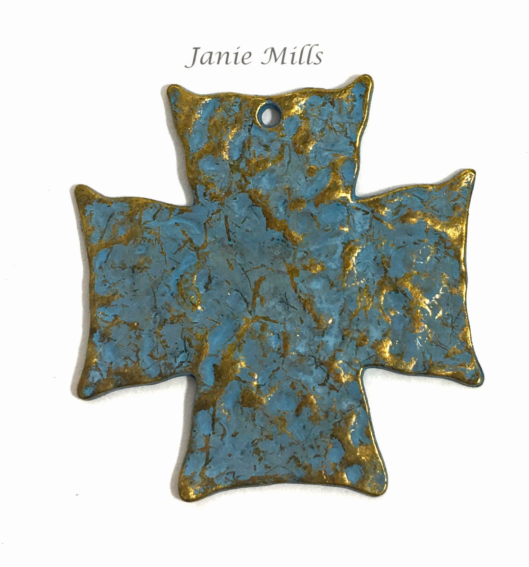 Cross Medieval Pewter Verdigris Finish - Etsy