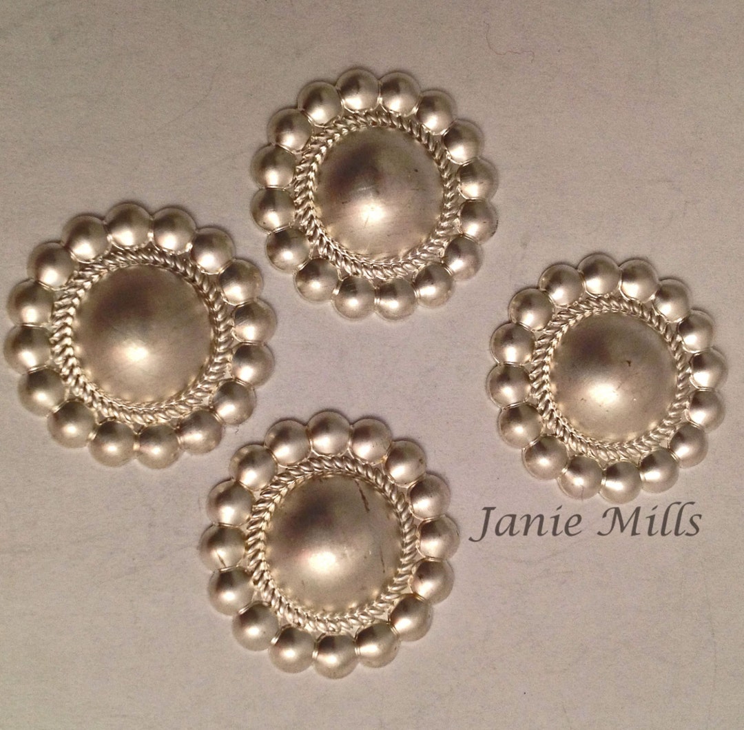 Sterling Concho 18 Mm Round Pkg of 2 - Etsy