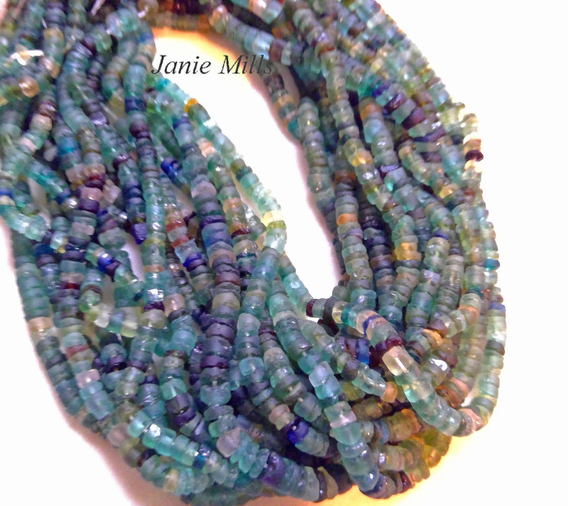 Ancient Roman Glass Strand of Heishi Beads - Etsy