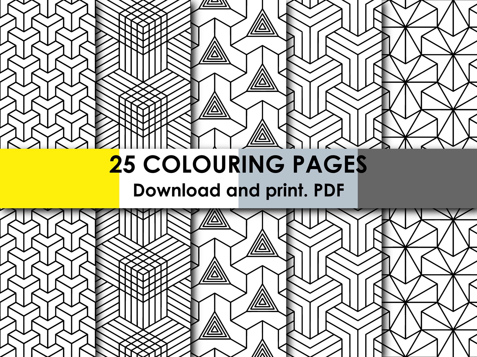 25 Printable Colouring Pages in PDF | Size A4 | Instant Digital ...