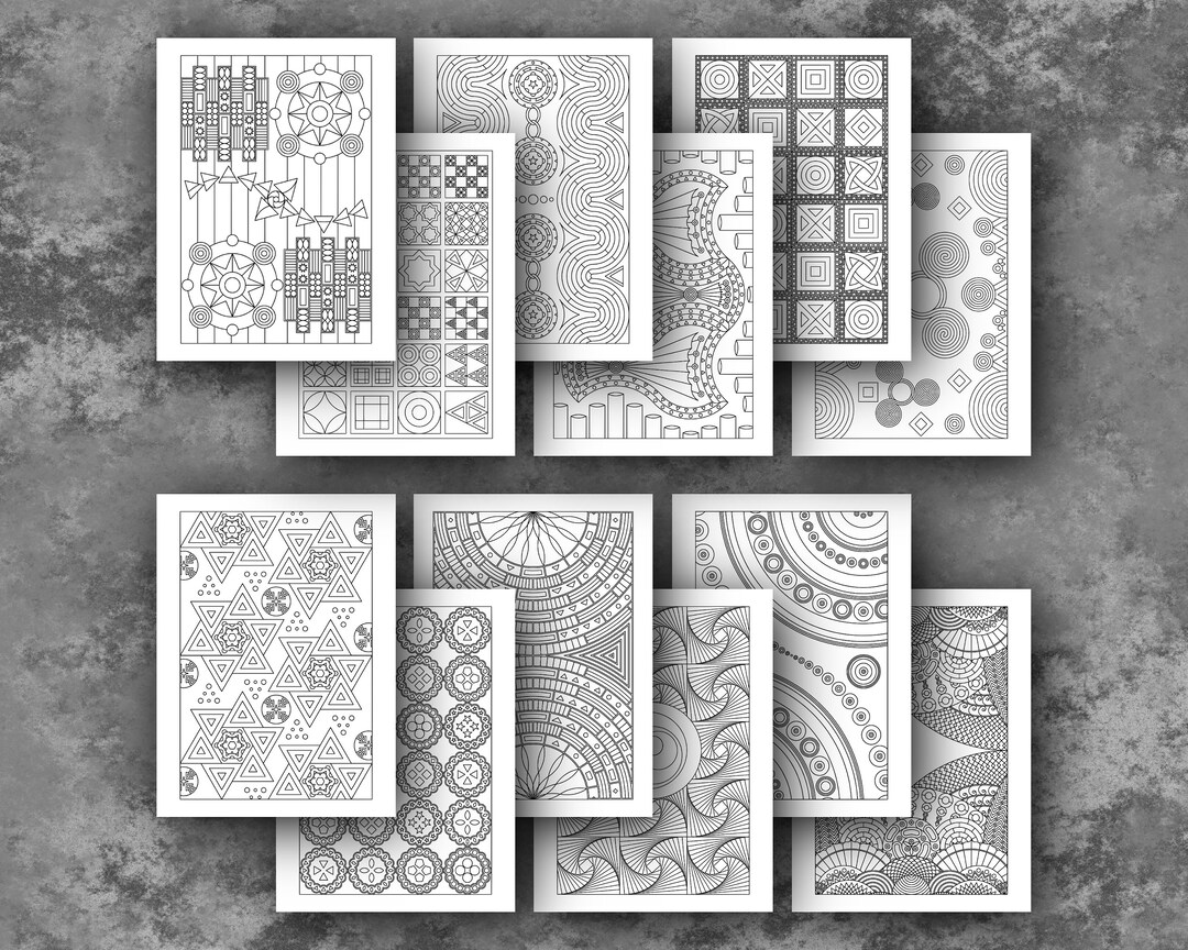 12 Printable Colouring Pages in PDF Size A4 Instant - Etsy