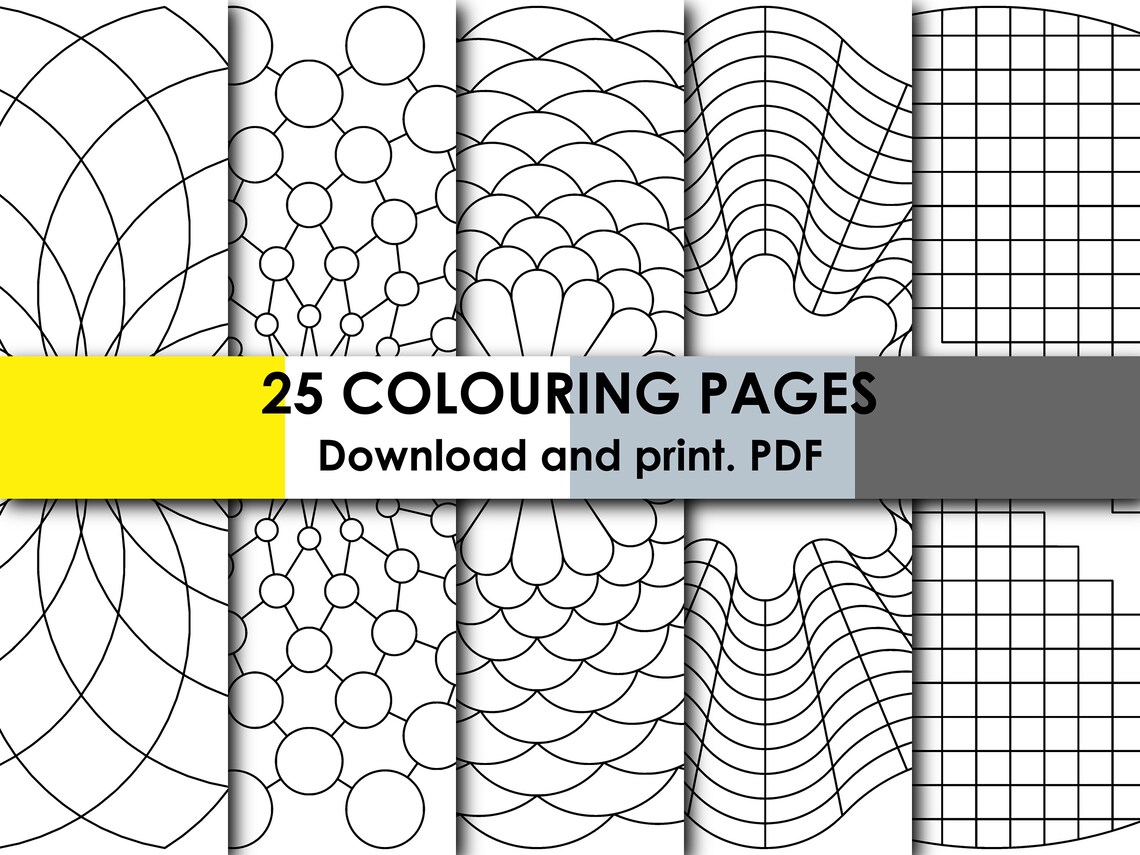 25 Printable Colouring Pages in PDF | Size A4 | Instant Digital ...