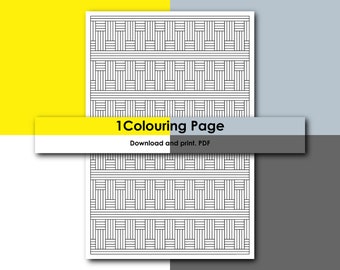One A4 Printable Coloring Page in PDF Instant Digital Download Minimal ...