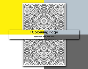 One A4 Printable Coloring Page in PDF Instant Digital - Etsy