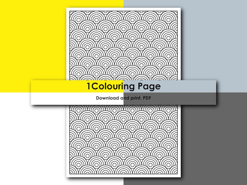 One A4 Printable Coloring Page in PDF | Instant Digital Download ...