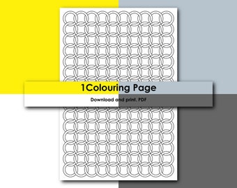 One A4 Printable Coloring Page in PDF Instant Digital - Etsy