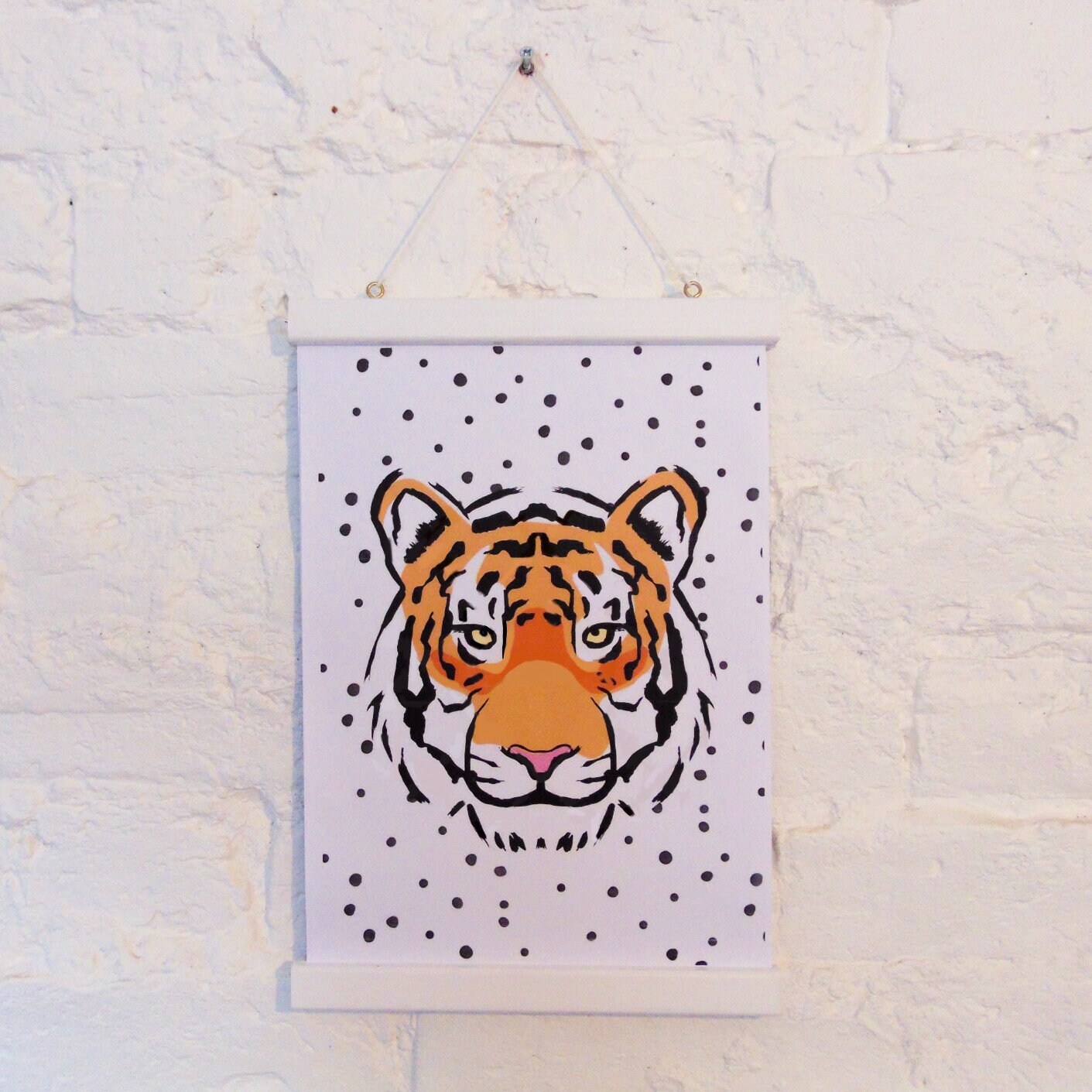 Tiger Giclee Print, Tiger Print, Kids Christmas Tiger Print, Child's ...