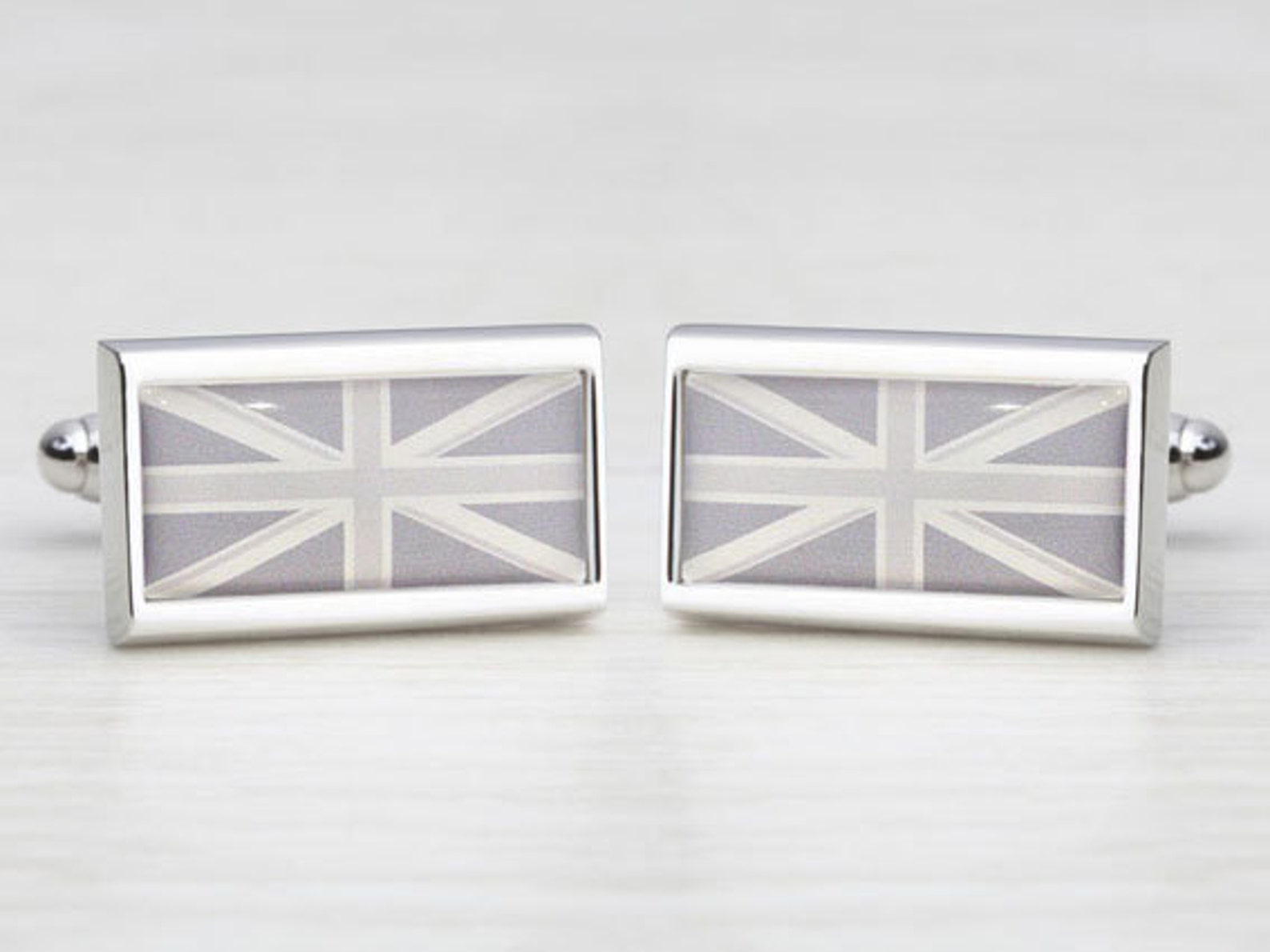Pastel Grey Tones Union Jack Cufflinks | Etsy
