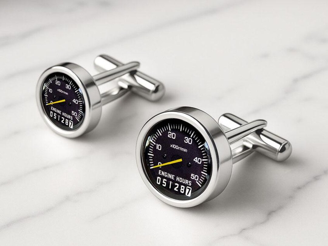 Personalised Boat Engine Rev Counter Cufflinks: Nautical Gift for ...