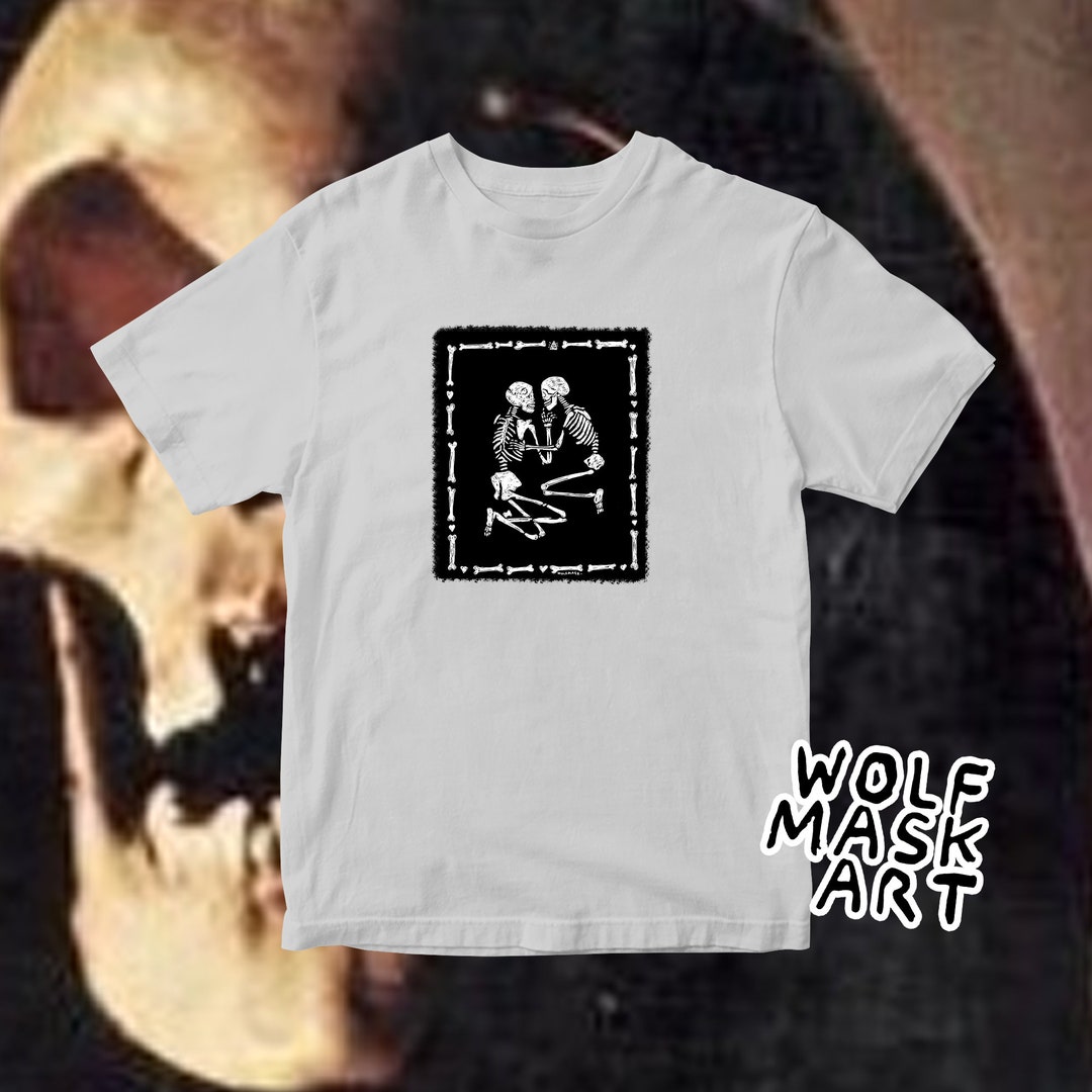 Wolfmask Romantic Skeletons Lovers Weird Stupid Lowbrow Cartoon Comic ...